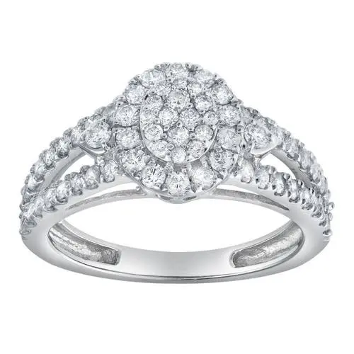LUVMYJEWELRY 1 Ct. Diamond 10k Gold Ring - 10k White Gold