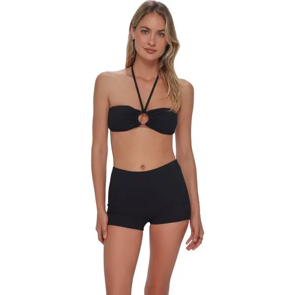 PACIFICA BY SUNSETS Ayden Boyshort Bottoms - Black Pacifica Rib