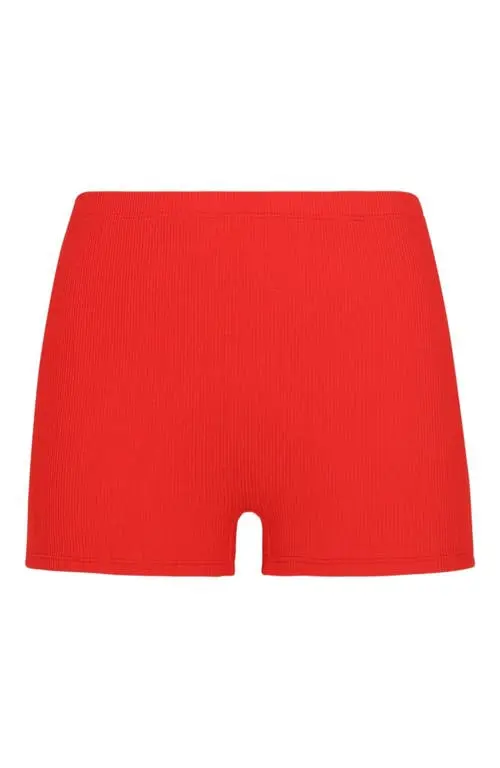 PACIFICA BY SUNSETS Ayden Boyshort Bottoms - Red Hot Rib