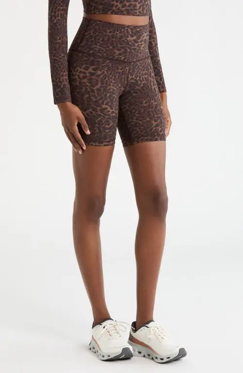 MPG Cloud Leopard Print Bike Shorts