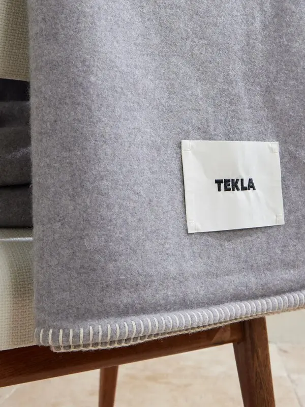 TEKLA Logo-appliquéd Wool Blanket