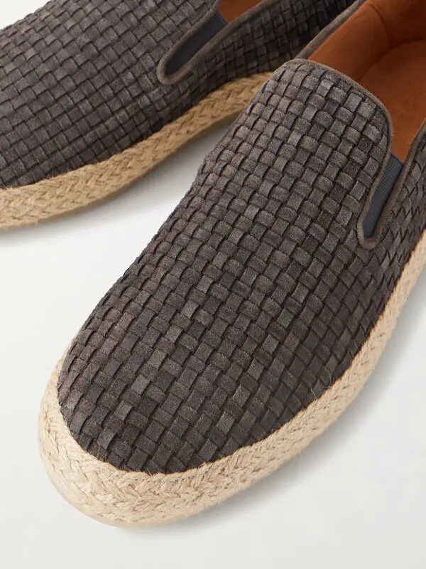 Officine Creative Bowline 001 Woven Suede Espadrilles
