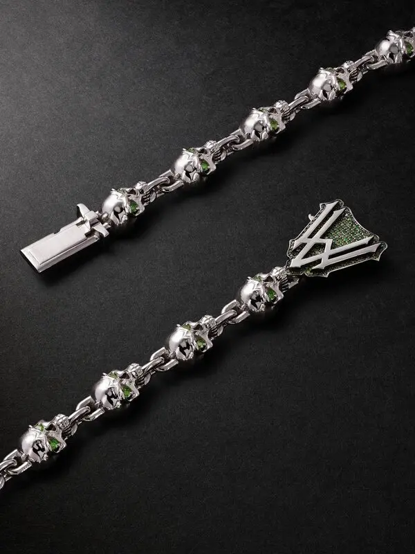 ALEX MOSS Dead Head 14-karat White Gold Diamond Chain Necklace