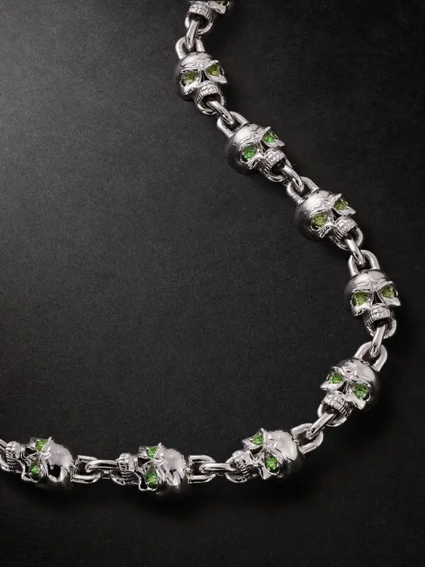 ALEX MOSS Dead Head 14-karat White Gold Diamond Chain Necklace