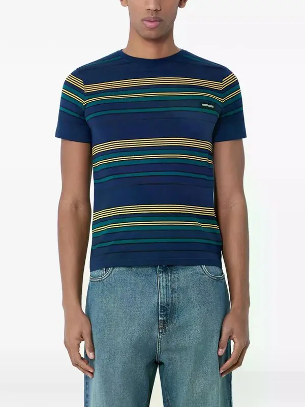 Miu Miu Striped Chest-pocket T-shirt