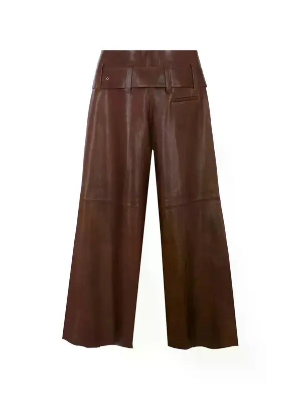 10 CORSO COMO Belted Wide-leg Trousers - Brown