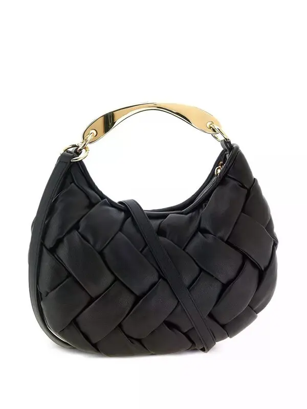 TWINSET Weaved Leather-effect Tote Bag - Black
