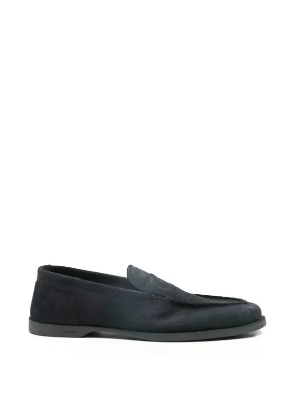 John Lobb Midnight Leather Loafers