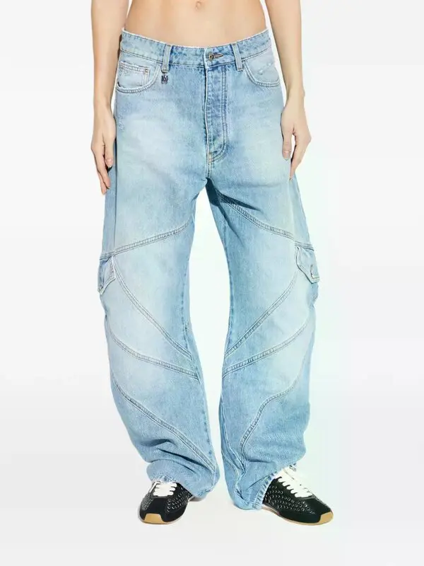 Amiri Paneled Barrel Silhouette Jeans