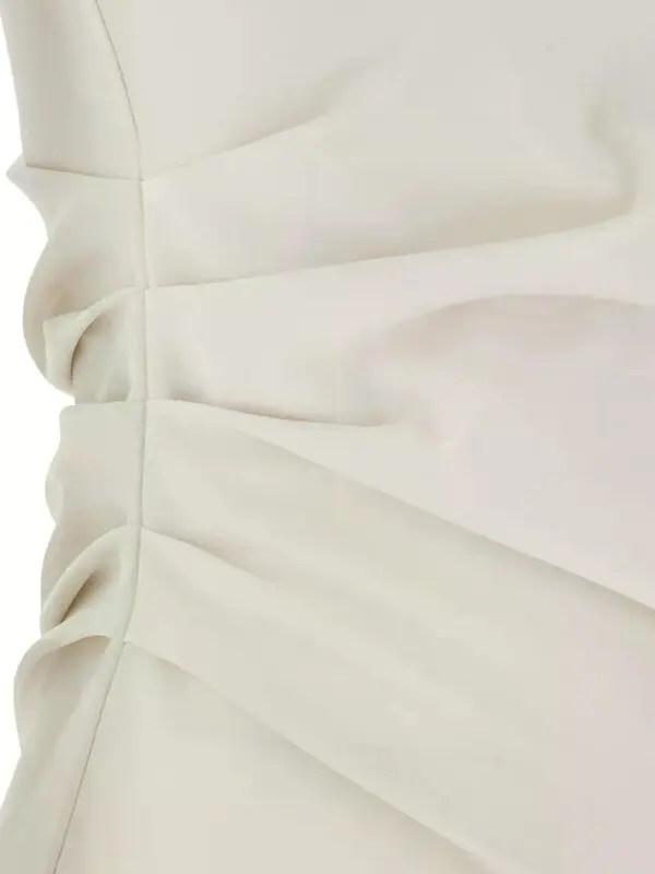 P.a.r.o.s.h Draped-detail Midi Dress - Neutrals