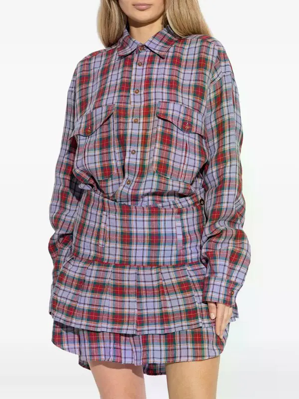 VIVIENNE WESTWOOD Checked Buttoned Mini Dress