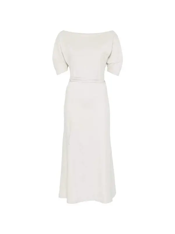 LEMAIRE Short Sleeve Midi Dress - Neutrals