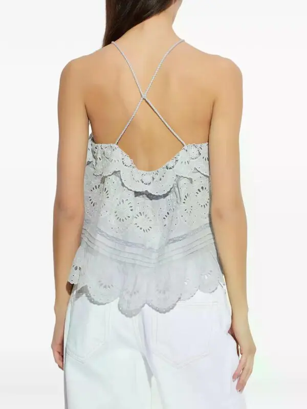 MARANT ETOILE Prisha Broderie-anglaise Ruffled Top