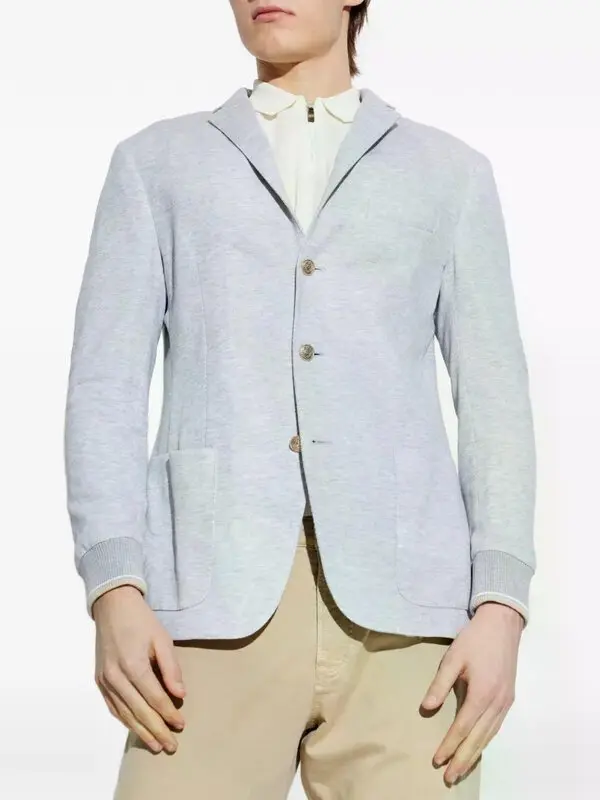 Eleventy Hooded Buttoned Jacket - Grey