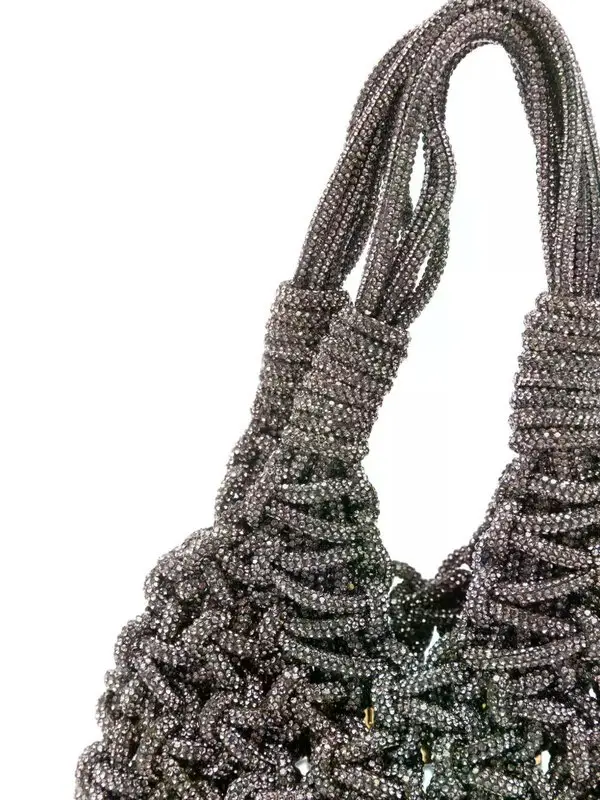 HIBOURAMA Vanishing Crystal-embellished Mini Bag - Black