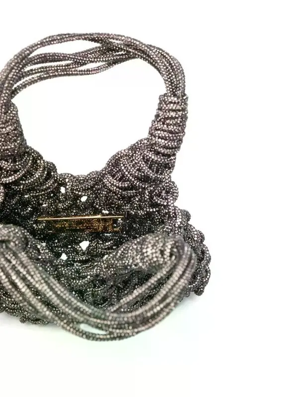 HIBOURAMA Vanishing Crystal-embellished Mini Bag - Black