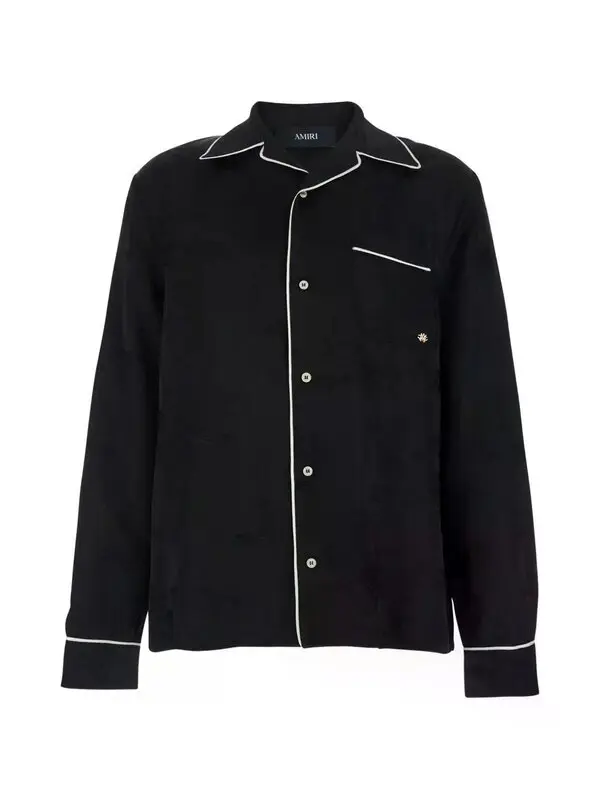 Amiri Piping-detail Shirt - Black