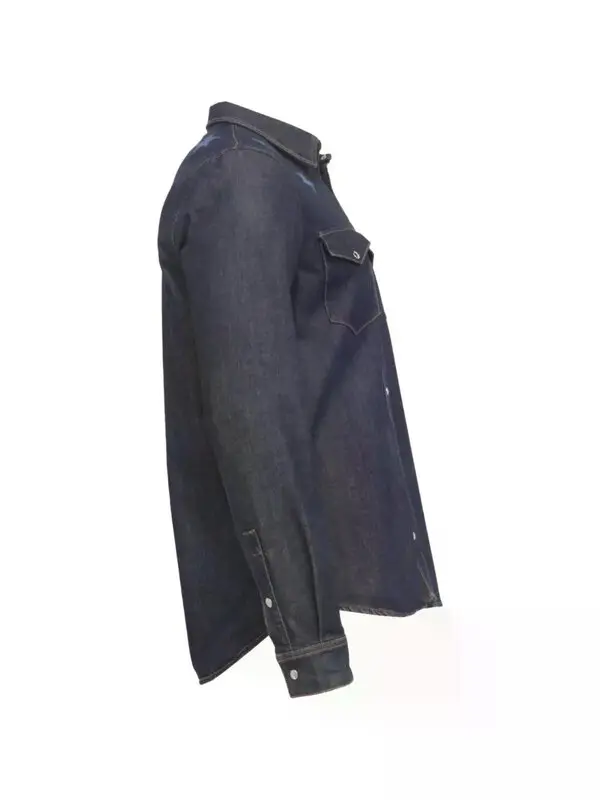 Givenchy Star-embroidered Button-down Denim Shirt