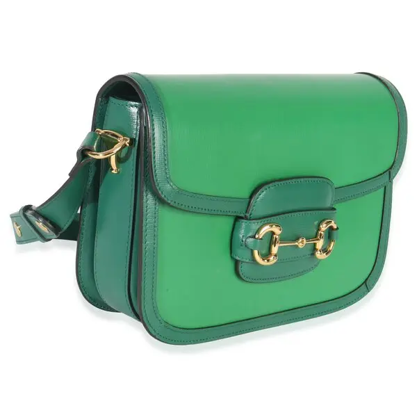 Gucci Horsebit 1955 Leather Shoulder Bag - Green