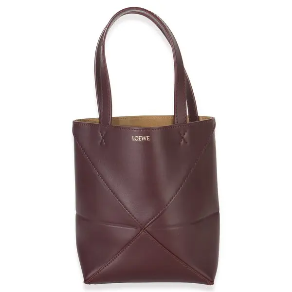 Loewe Calfskin Puzzle Fold Tote - Red