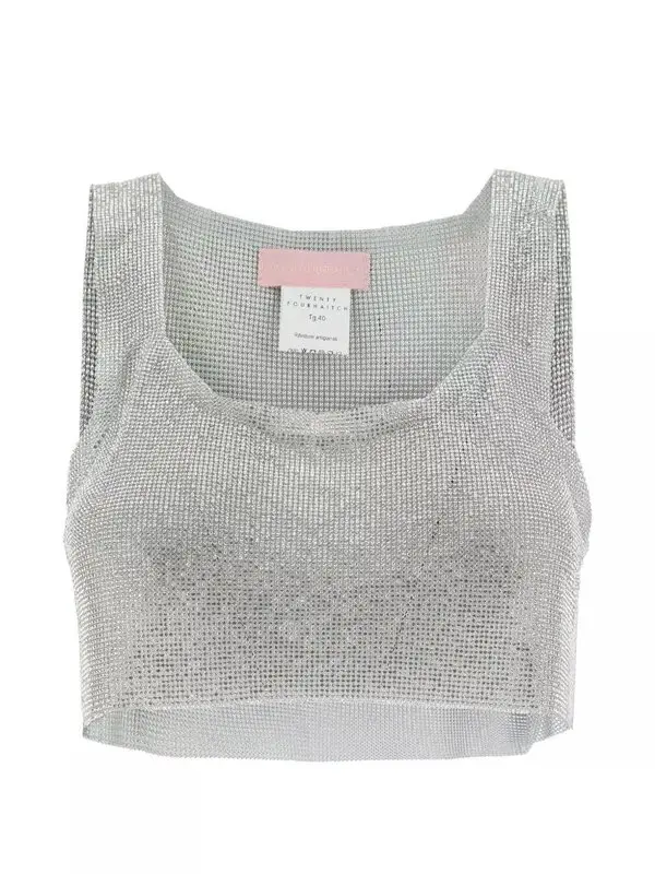 TWENTY FOURHAITCH Aten Metallic Top
