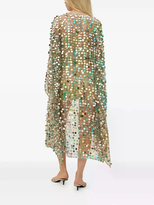 SANA OSMANI Yasmin Sequin-embellished Cape