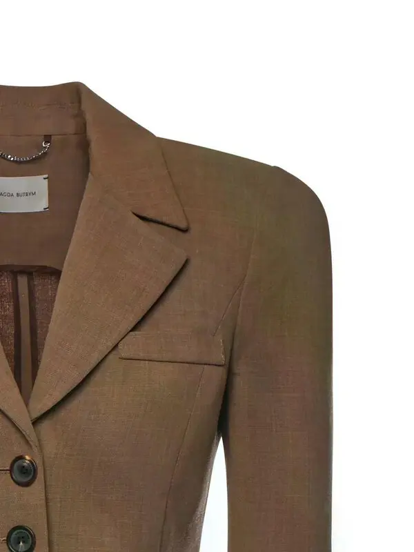 Magda Butrym Buttoned Blazer - Brown
