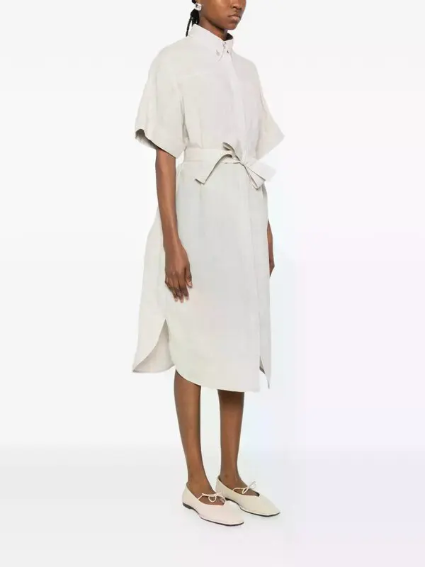 PANICALE Belted Shirt Midi Dress