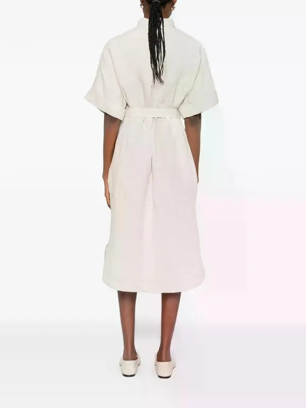 PANICALE Belted Shirt Midi Dress