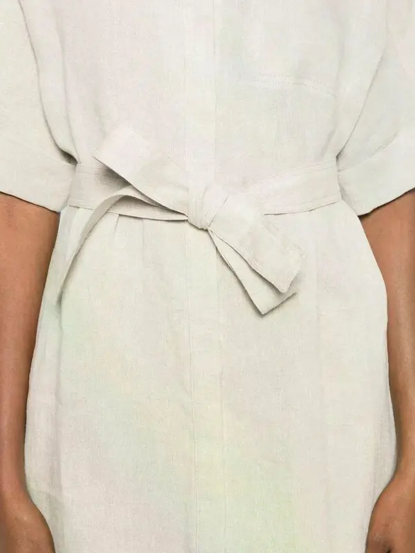 PANICALE Belted Shirt Midi Dress