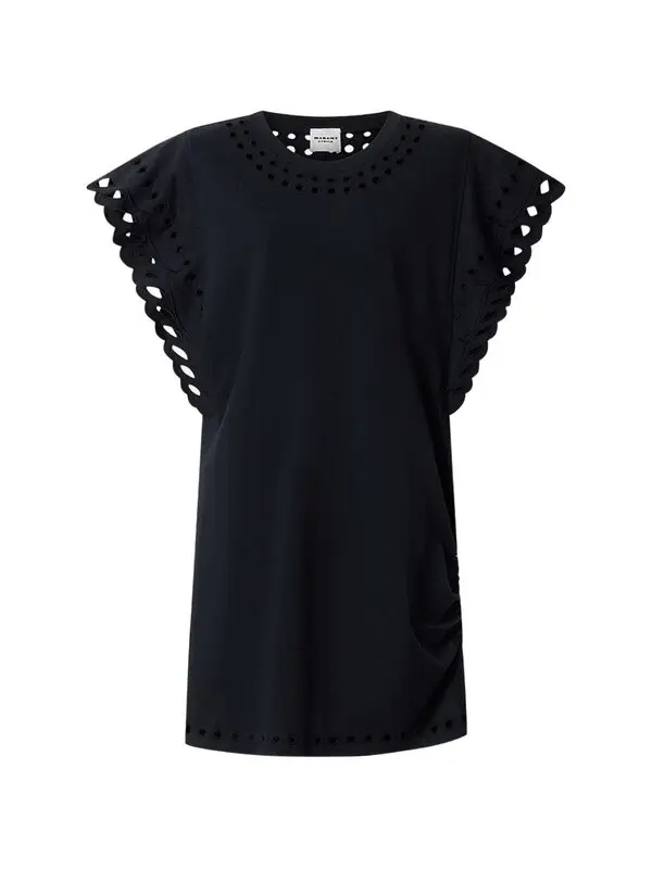 MARANT ETOILE Orlane Cotton Mini Dress - Black
