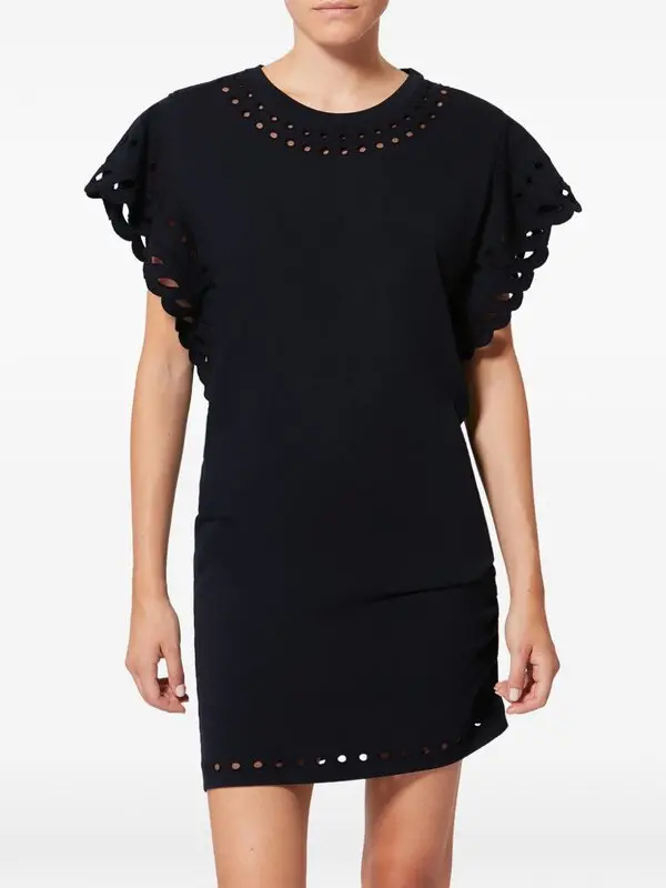 MARANT ETOILE Orlane Cotton Mini Dress - Black