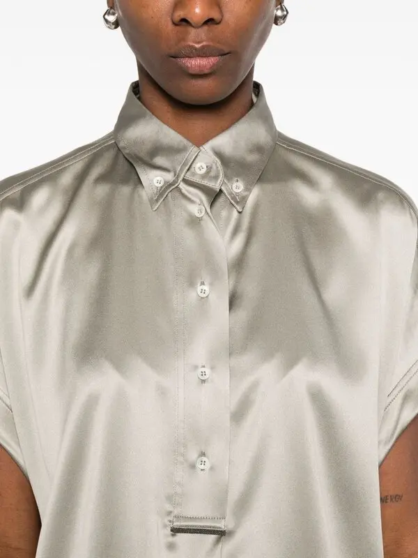 Brunello Cucinelli Silk Shirt - Green