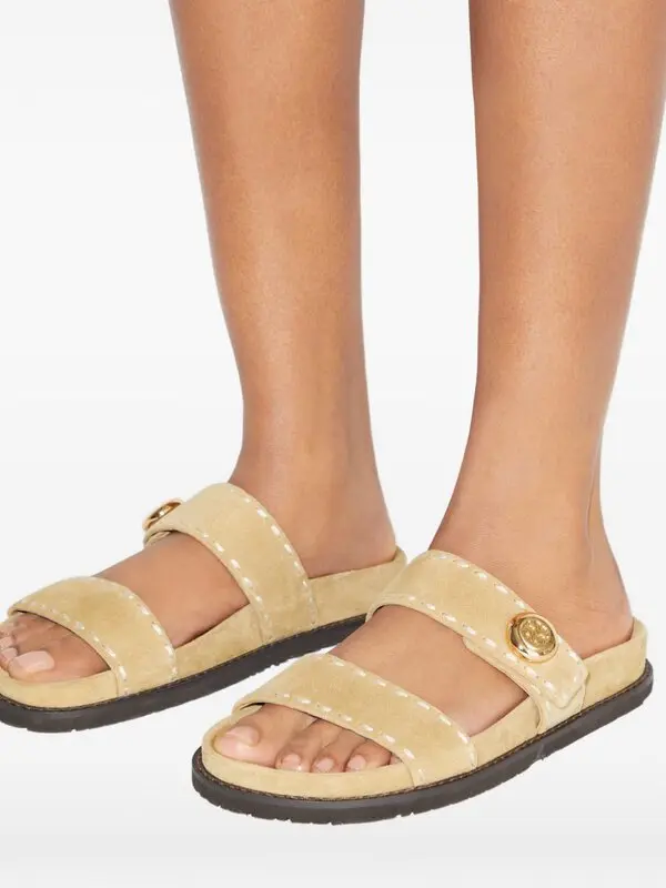 Tory Burch Romy Sport Leather Slides