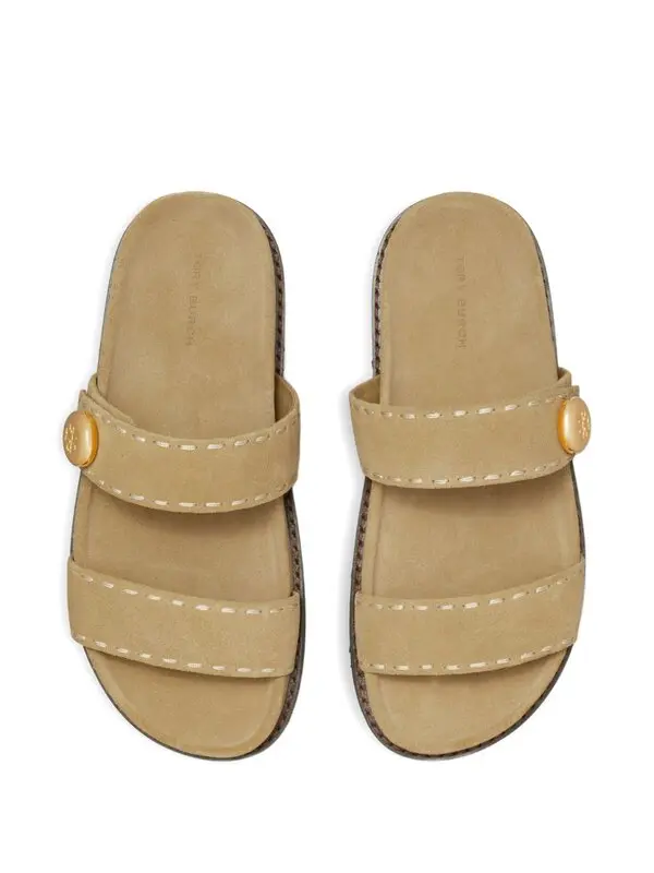 Tory Burch Romy Sport Leather Slides
