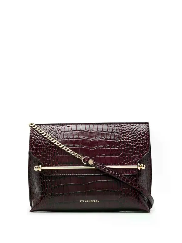 Strathberry Leather Crossbody Bag - Purple