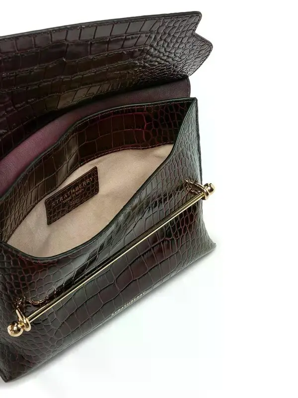 Strathberry Leather Crossbody Bag - Purple