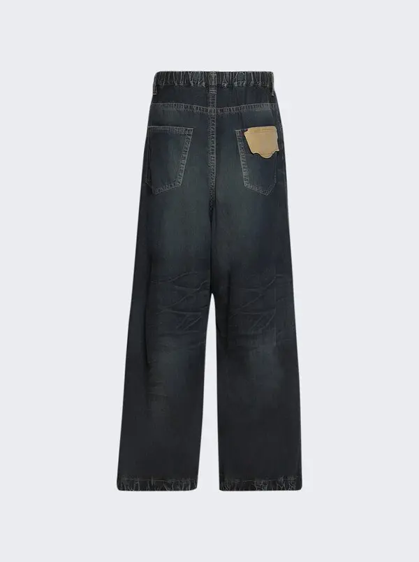 Mihara Yasuhiro Light Wide Jeans - Blue