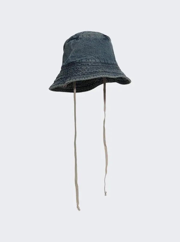 Rick Owens Washed Denim Bucket Hat