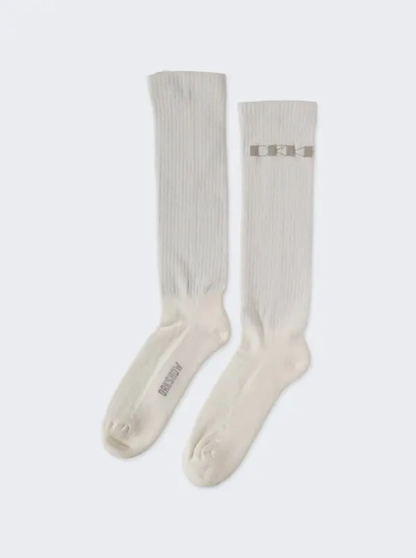 Rick Owens Knee-high Socks - Off White