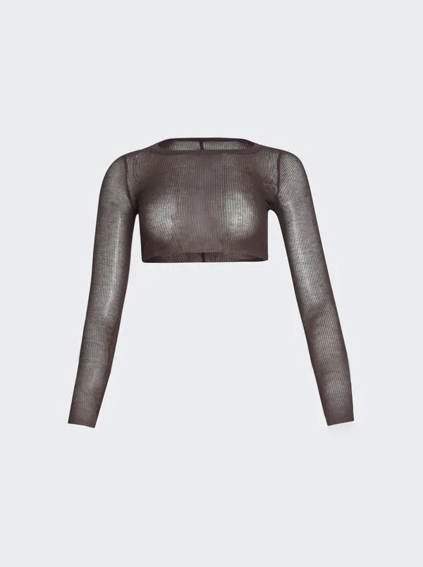 Rick Owens Long Sleeve Crop Top