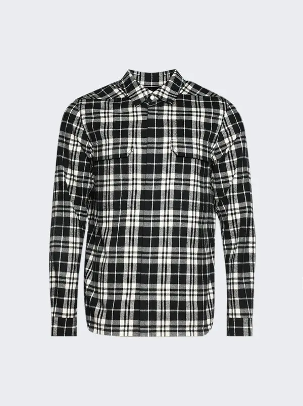 Rick Owens Outershirt Milk Plaid - Black