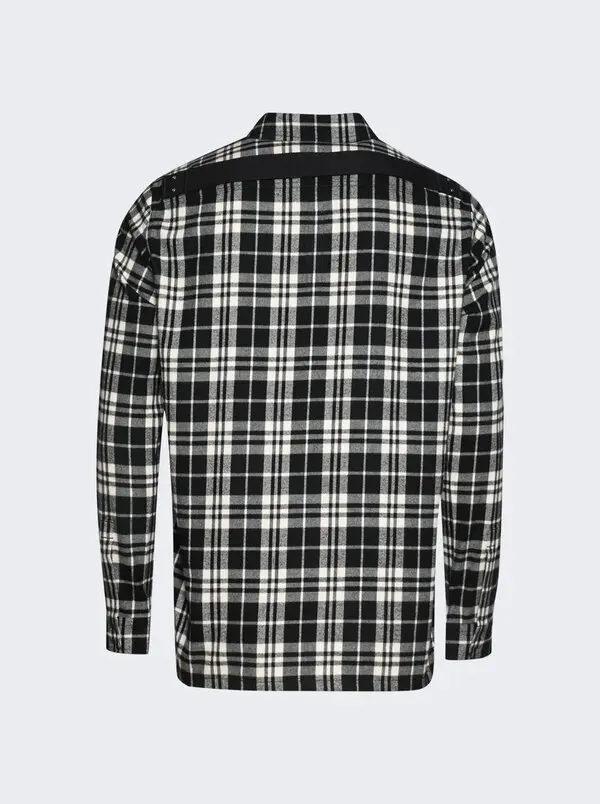 Rick Owens Outershirt Milk Plaid - Black