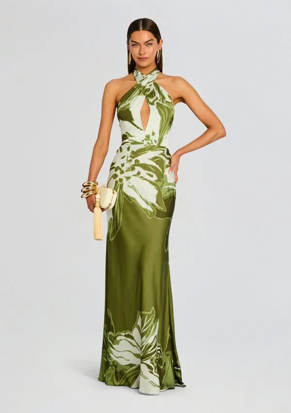 Rococo Sand Printed Maxi Dress - Green