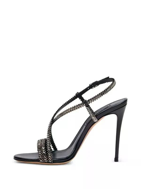 Casadei Josephine Beaded Strap Sandals