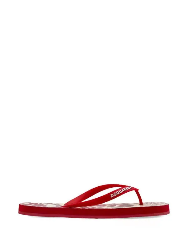 Dsquared2 Rebel Hibiscus Flip Flops
