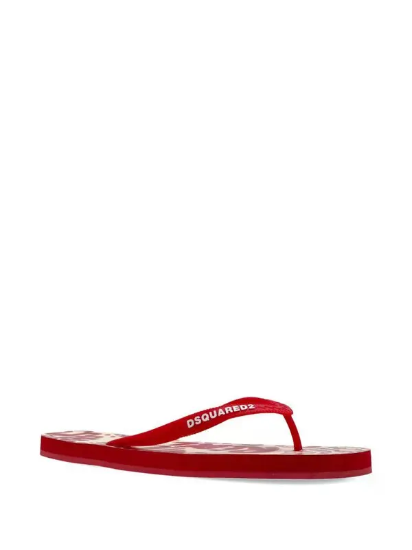 Dsquared2 Rebel Hibiscus Flip Flops