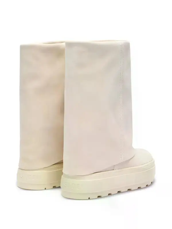 Casadei Platform Leather Boots - Neutrals