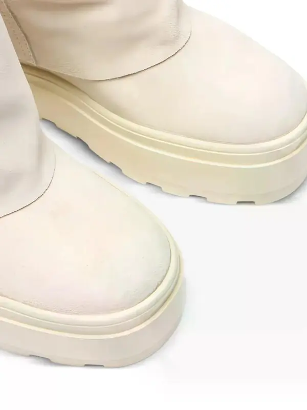 Casadei Platform Leather Boots - Neutrals