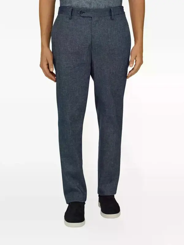 Boggi Milano Elasticated-side Trousers - Blue